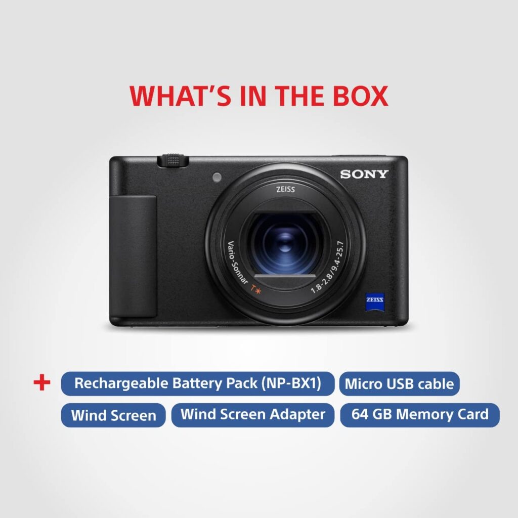 Sony Digital Vlog Camera ZV-1 4K Vlogging Camera - Black Open Box Price ...
