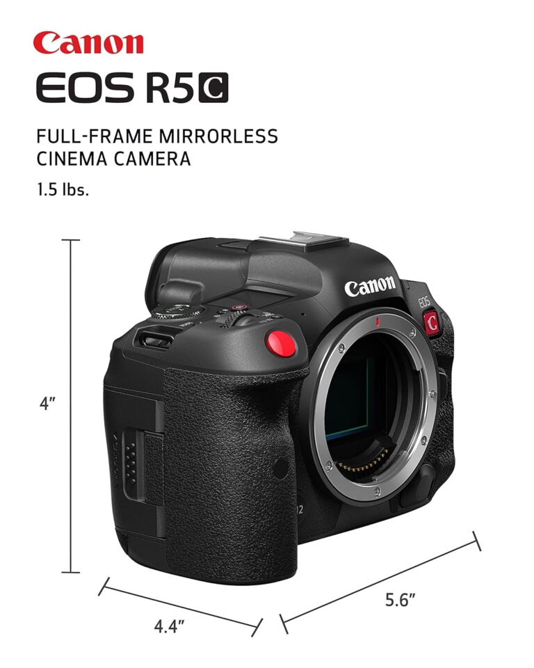 Canon EOS R5C Mirrorless Cinema Camera with 512GB Memory Card and ...